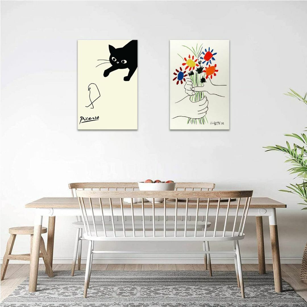 サイズ:30x40cmx2Pcs_色:ピカソ02】アート ポスター ピカソ 鳥の サイズ:30x40cmx2Pcs_色:ピカソ02】アート ポスター ピカソ 鳥の