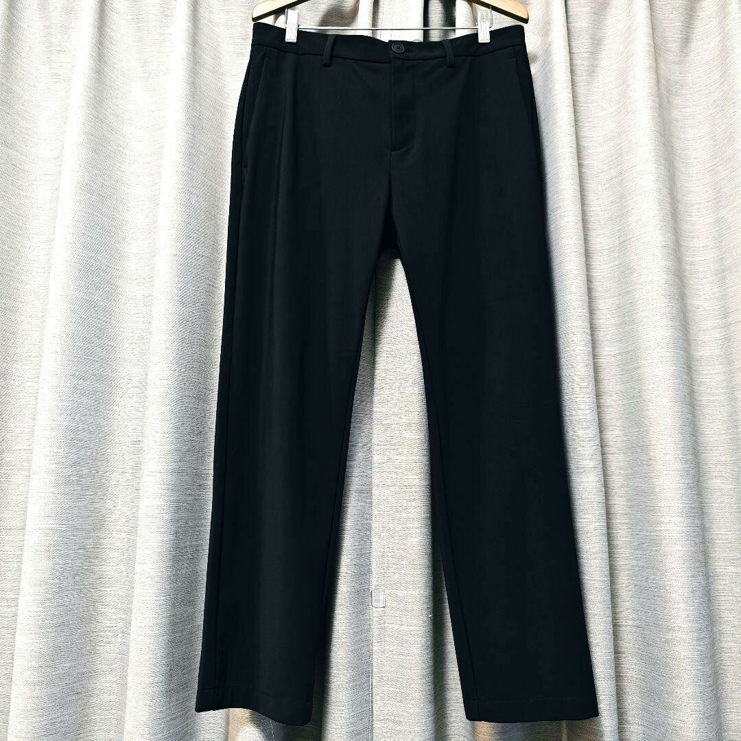 美品:Theory】高機能ジャージー スラックス「L:ブラック」 美品:Theory】高機能ジャージー スラックス「L:ブラック」