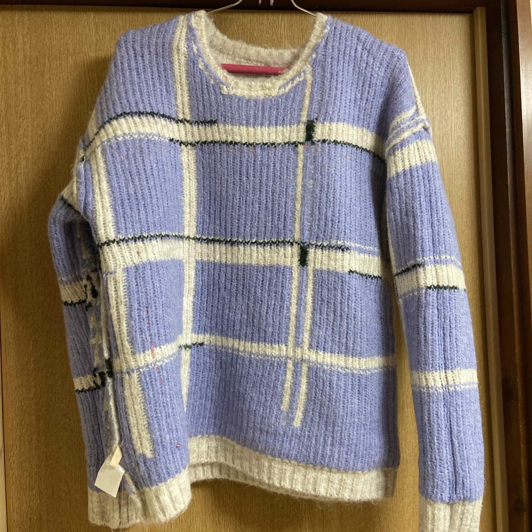 PAMM 透明な空気のチェックニット タグ付き 新品未使用 の通販 PAMM 透明な空気のチェックニット タグ付き 新品未使用 の通販