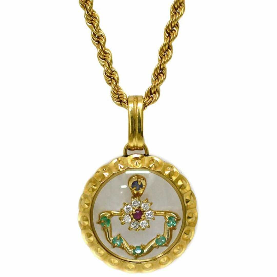 ロングネックレス イエローゴールド YG 美品 K18 ダイヤモンド ロングネックレス イエローゴールド YG 美品 K18 ダイヤモンド