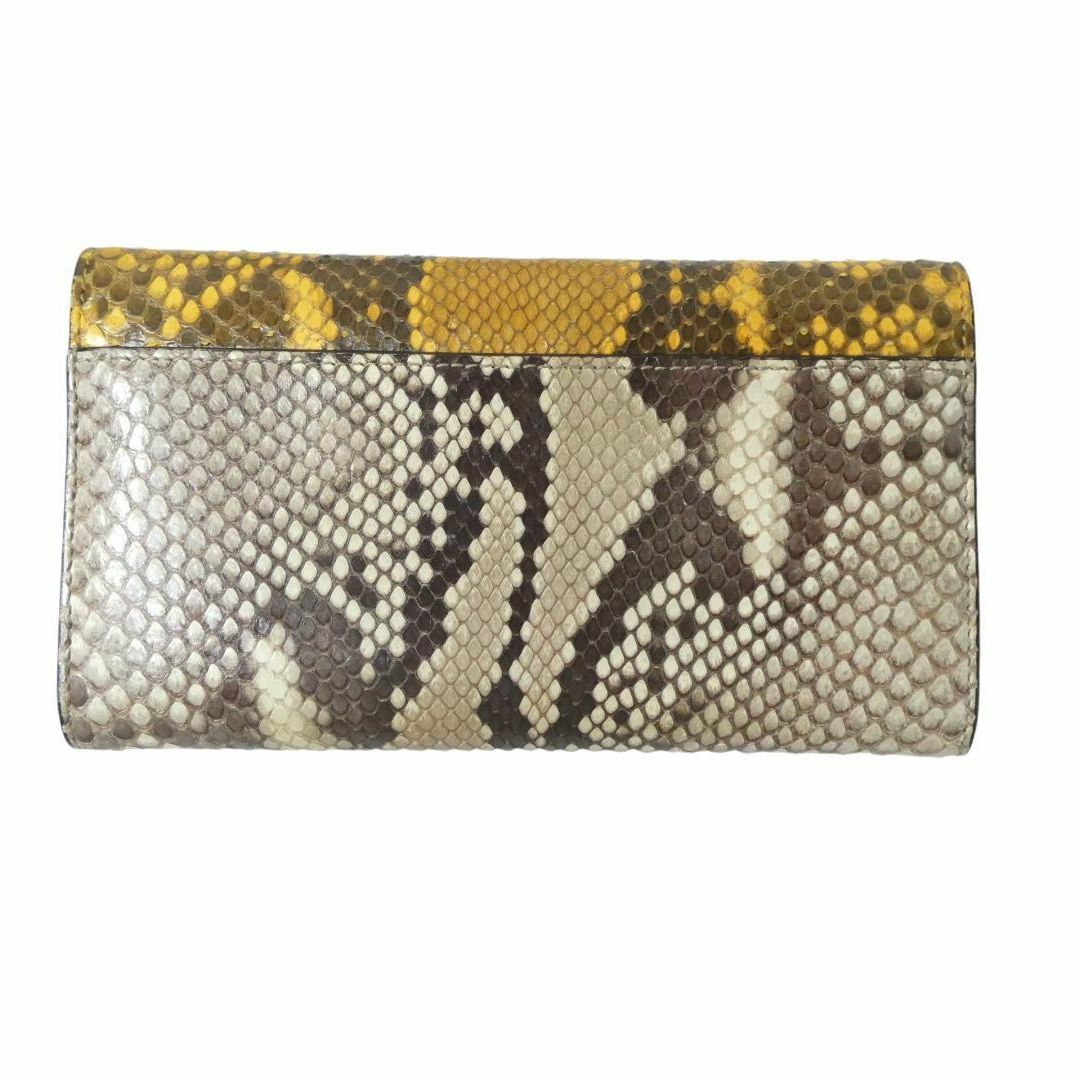 GUCCI - 美品 GUCCI パイソン レザー 二つ折り コンチネンタル GUCCI - 美品 GUCCI パイソン レザー 二つ折り コンチネンタル