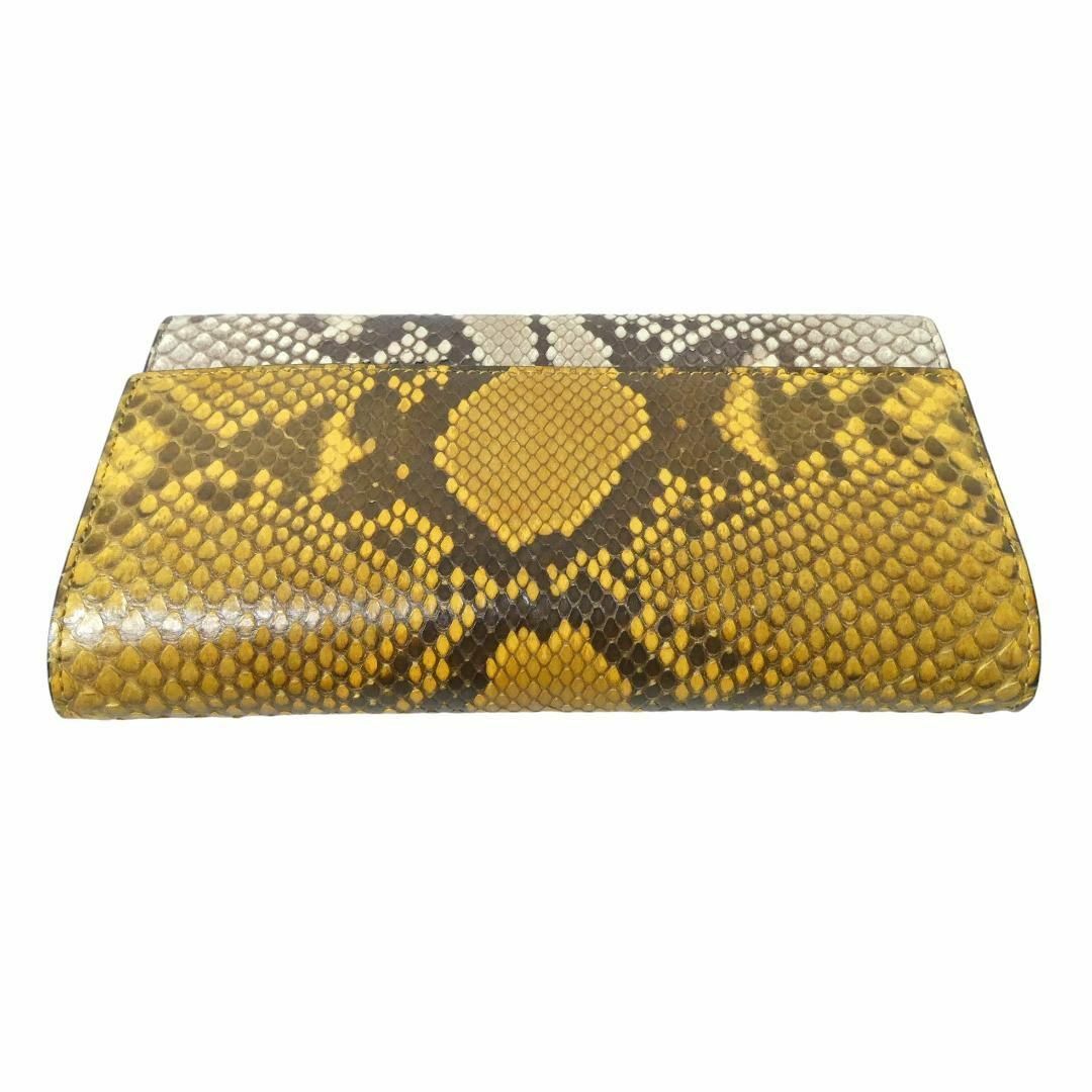 GUCCI - 美品 GUCCI パイソン レザー 二つ折り コンチネンタル GUCCI - 美品 GUCCI パイソン レザー 二つ折り コンチネンタル