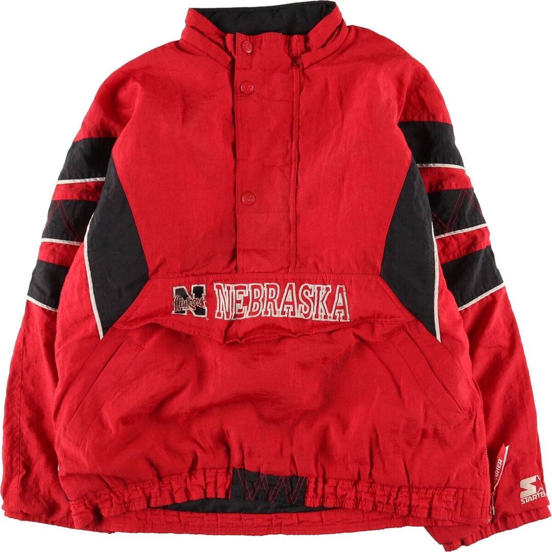 古着 90年代 スターター Starter カレッジ ハーフスナップ 中綿 古着 90年代 スターター Starter カレッジ ハーフスナップ 中綿