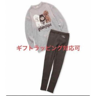 gelato pique - パウダーDOG3柄ジャガードミニワンピース gelato pique - パウダーDOG3柄ジャガードミニワンピース