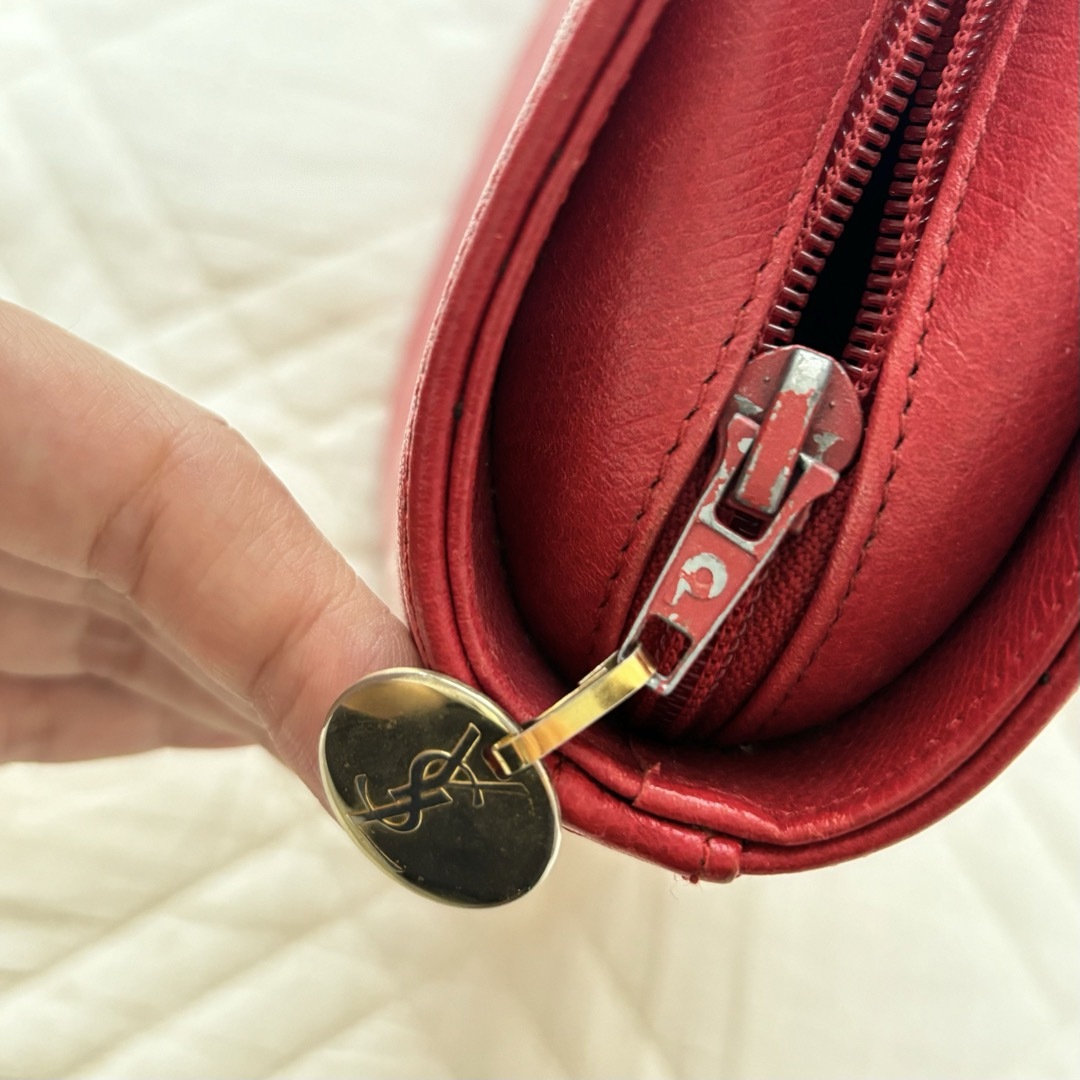 イヴサンローラン トートバッグ YSL レザー 赤 レッド トートバッグ イヴサンローラン トートバッグ YSL レザー 赤 レッド トートバッグ