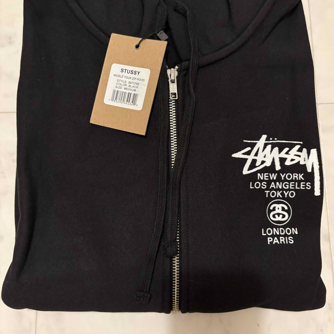 ステューシー WORLD TOUR ZIP HOODIE/ジップ/パーカー L ステューシー WORLD TOUR ZIP HOODIE/ジップ/パーカー L