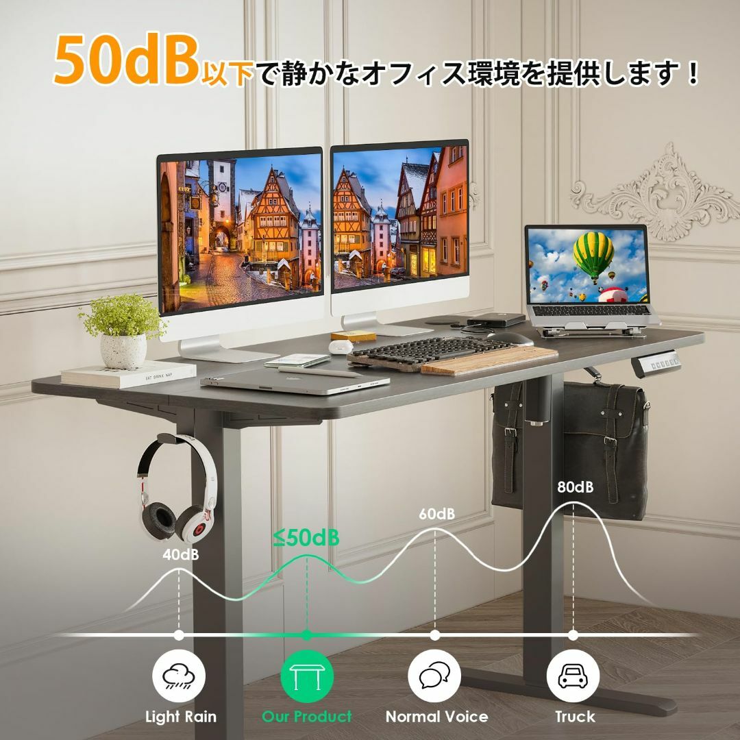 人気商品】Sunon 昇降デスク 電動 スタンディングデスク 幅120cm 人気商品】Sunon 昇降デスク 電動 スタンディングデスク 幅120cm