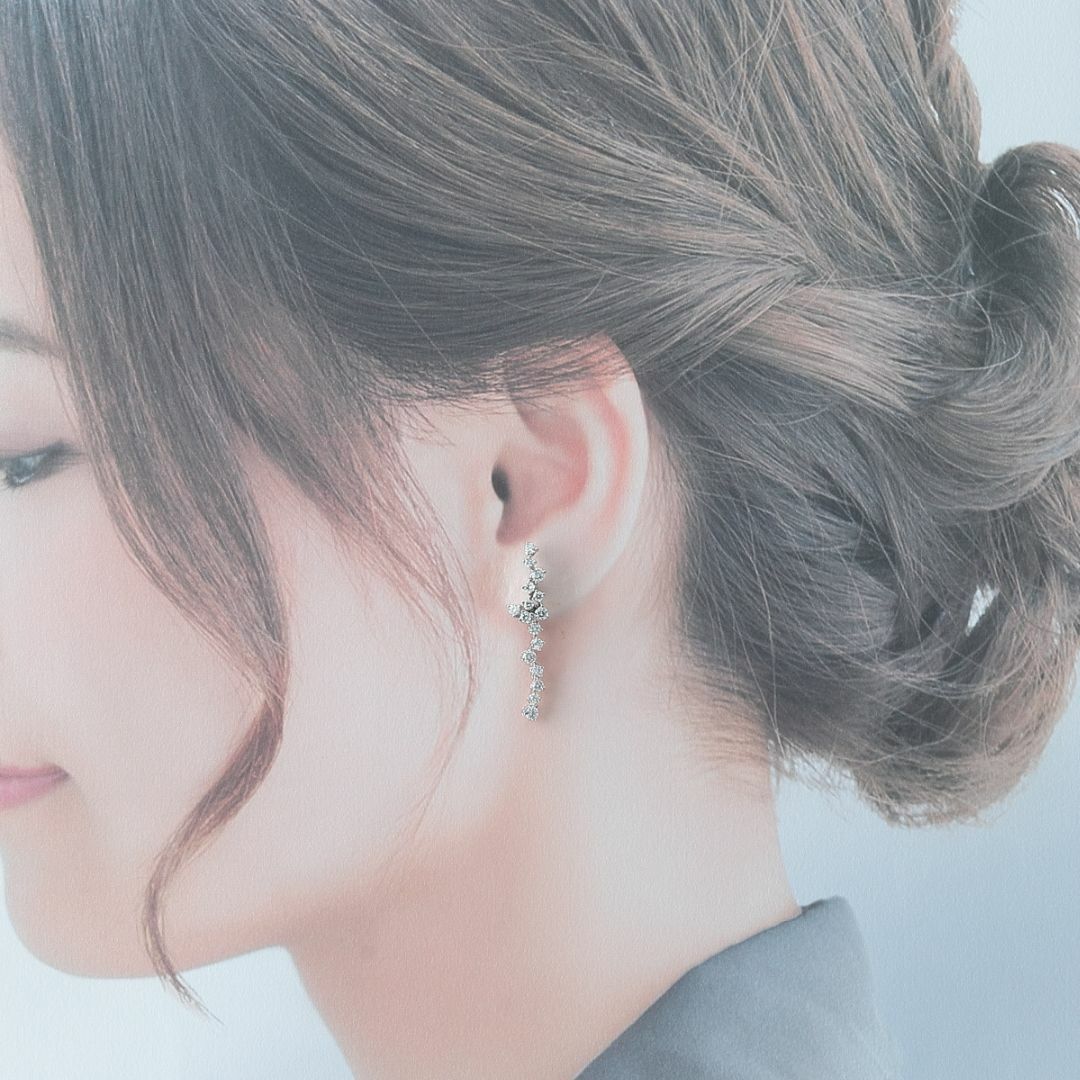 Damiani - ダミアーニ ミモザ ダイヤ ピアス 750WG 20075411型 Damiani - ダミアーニ ミモザ ダイヤ ピアス 750WG 20075411型