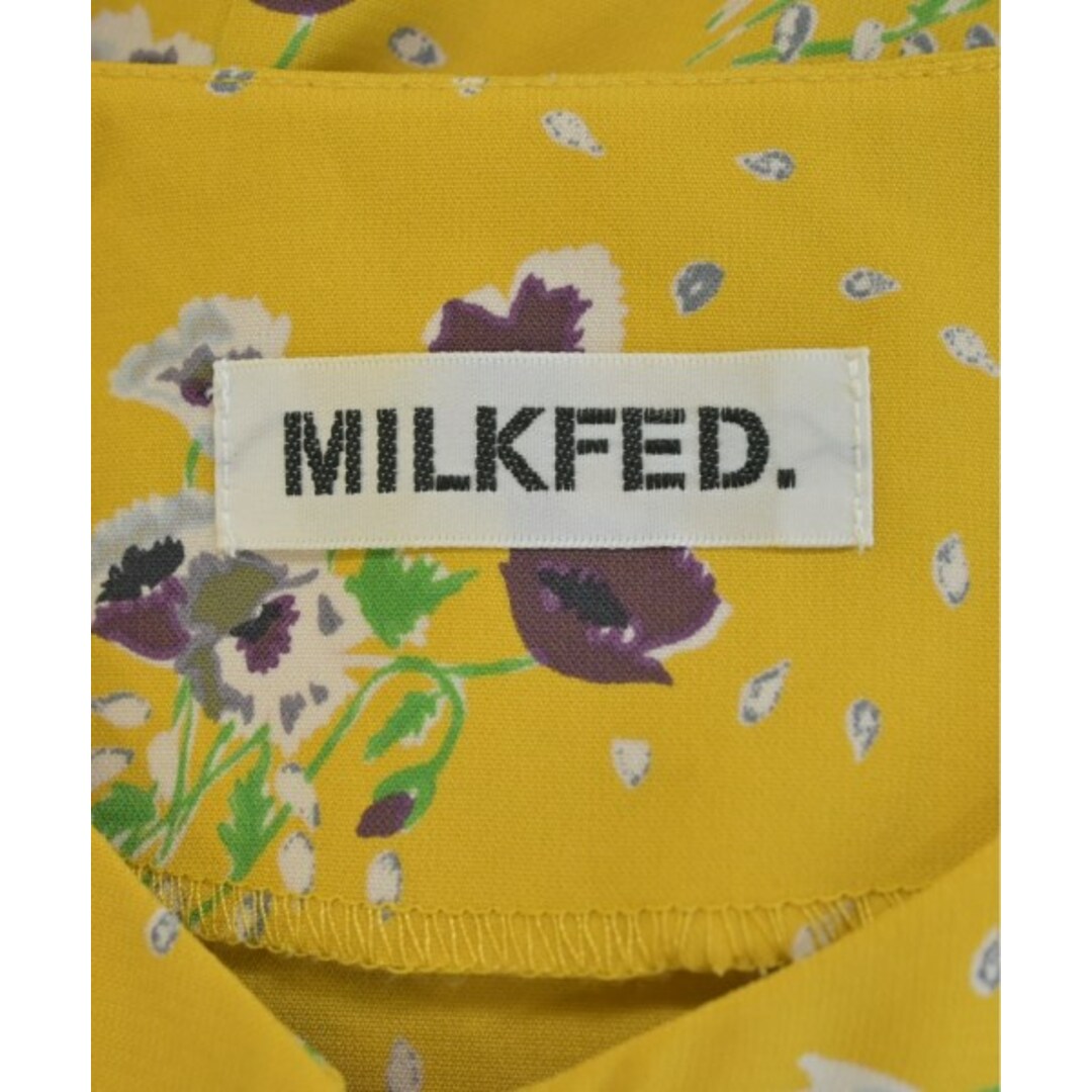 MILK FED ミルクフェド ワンピース ONE 黄x紫x白(花柄) 【古着 MILK FED ミルクフェド ワンピース ONE 黄x紫x白(花柄) 【古着