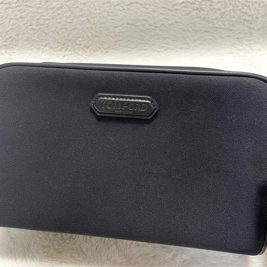 TOM FORD - TOM FORD トムフォード ロゴ キャンバス レザー TOM FORD - TOM FORD トムフォード ロゴ キャンバス レザー