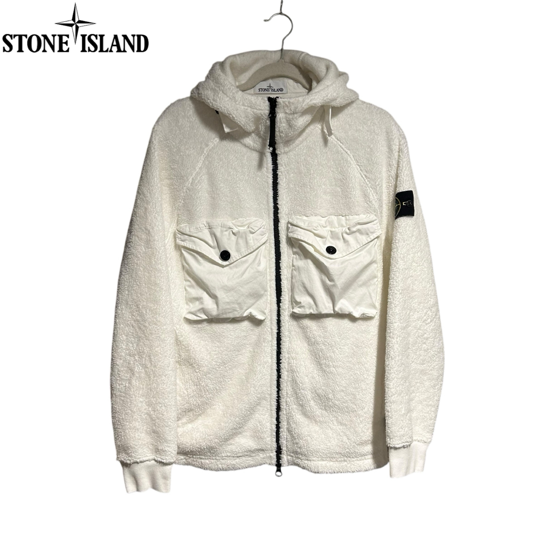 STONE ISLAND - STONE ISLAND POLAR FLEECE COTTON ボア STONE ISLAND - STONE ISLAND POLAR FLEECE COTTON ボア