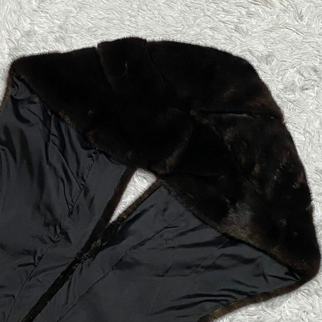 美品】mila schon・ミラショーン・ファーショール・ケープ・ブラウン 美品】mila schon・ミラショーン・ファーショール・ケープ・ブラウン