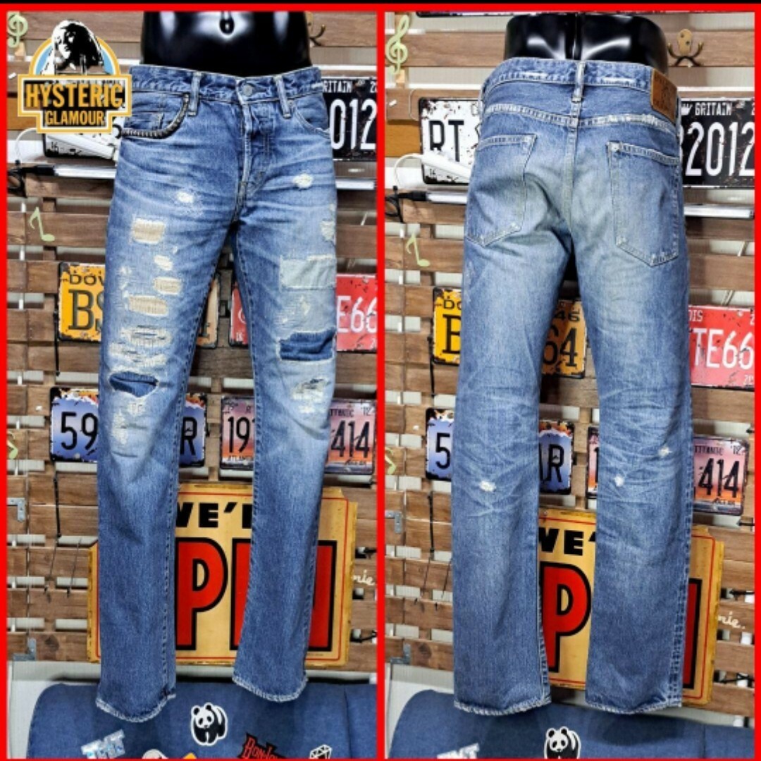 定価5万 ヒステリックグラマー DUR加工 スタッズ デニム ジーンズ 31 定価5万 ヒステリックグラマー DUR加工 スタッズ デニム ジーンズ 31