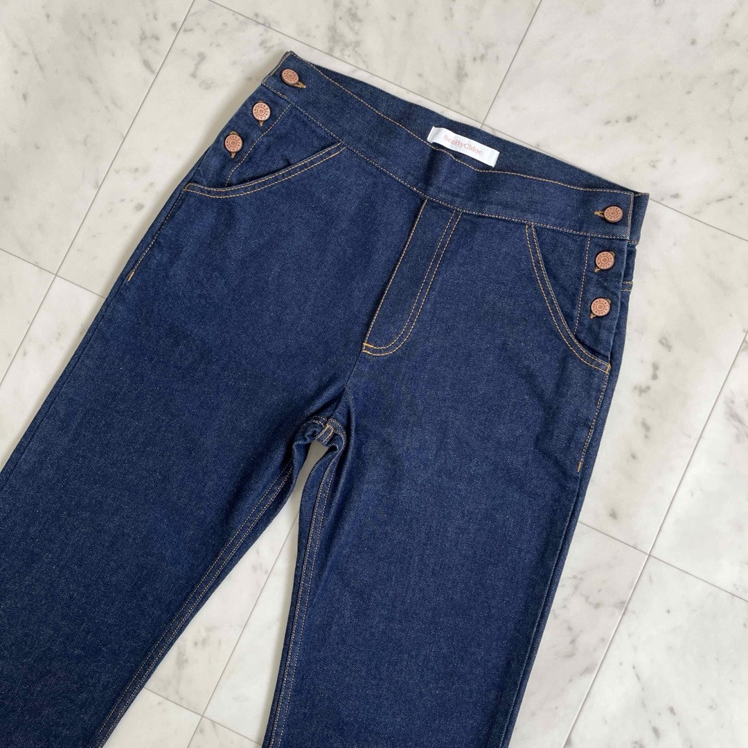 美品SEE BY CHLOEシーバイクロエ ロールアップデニムパンツ 26 美品SEE BY CHLOEシーバイクロエ ロールアップデニムパンツ 26