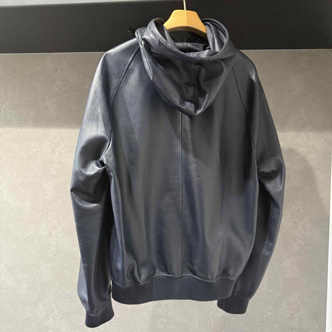 BERLUTI - 【極美品】BERLUTI レザー フーディ パーカー BERLUTI - 【極美品】BERLUTI レザー フーディ パーカー