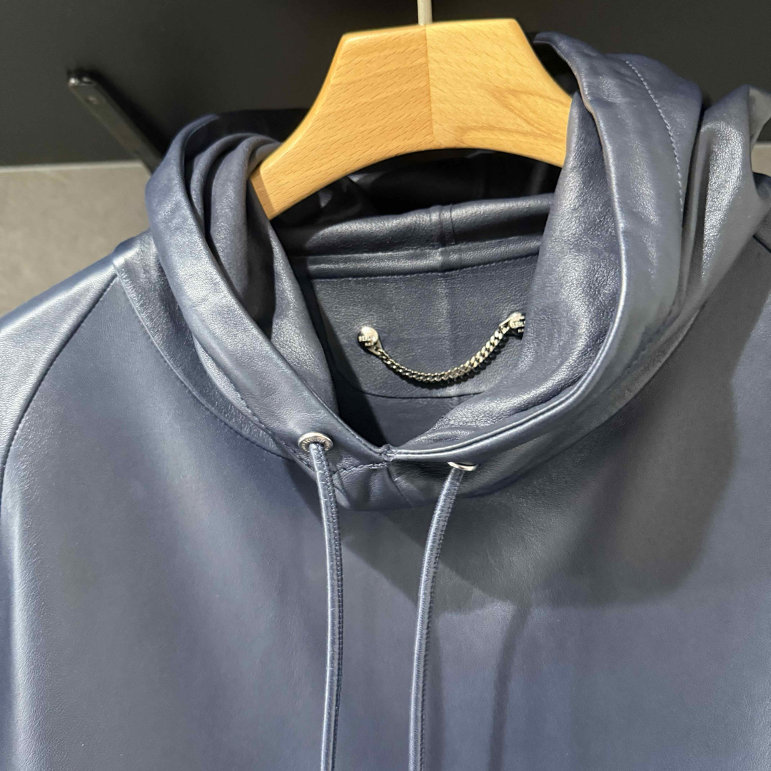 BERLUTI - 【極美品】BERLUTI レザー フーディ パーカー BERLUTI - 【極美品】BERLUTI レザー フーディ パーカー
