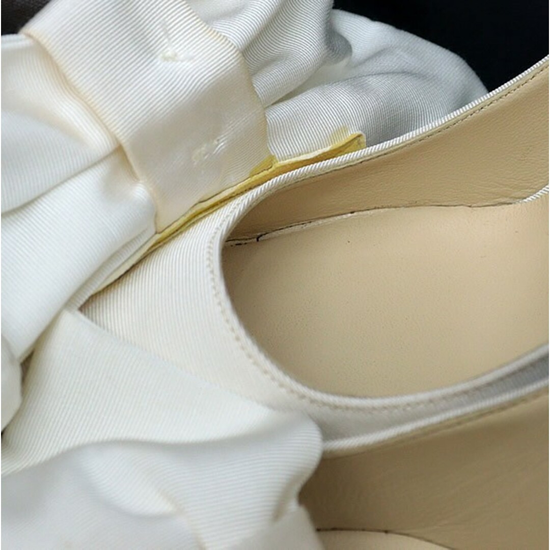 広尾店】 ジミーチュウ JIMMY CHOO off-White リボンパンプス 広尾店】 ジミーチュウ JIMMY CHOO off-White リボンパンプス