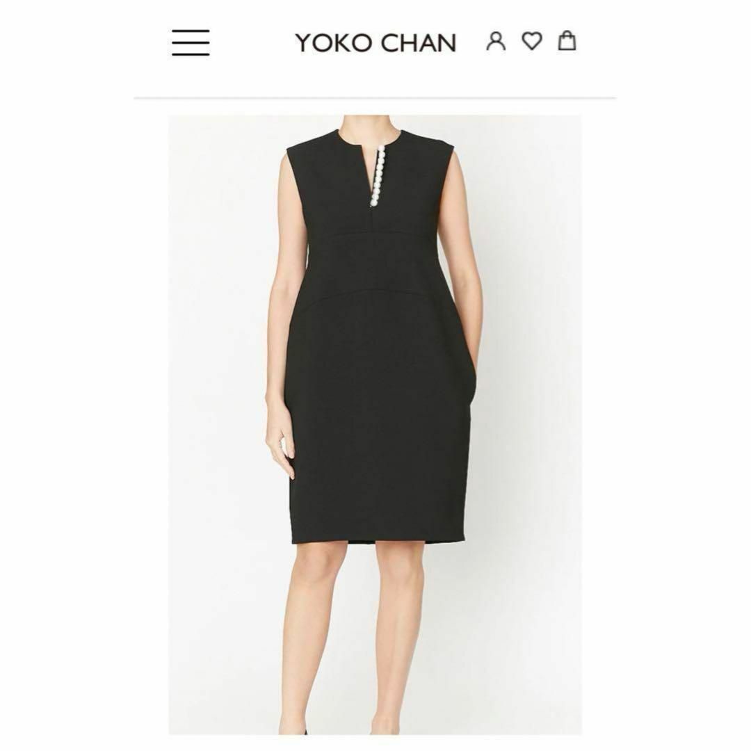 美品YOKOCHAN ヨーコチャン パールワンピース 黒 36 美品YOKOCHAN ヨーコチャン パールワンピース 黒 36