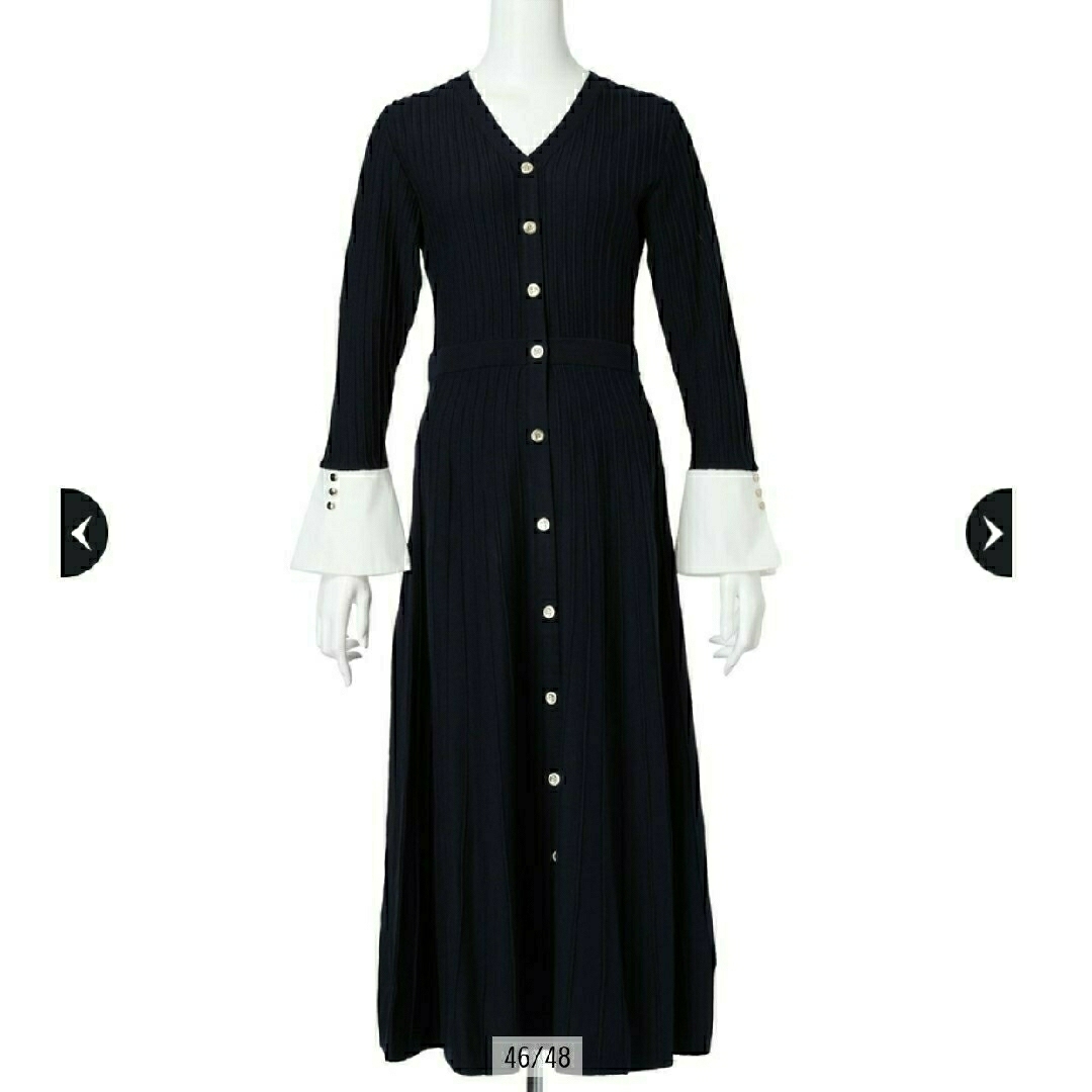 JUSGLITTY - ジャスグリッティー 袖カフスニットワンピースの JUSGLITTY - ジャスグリッティー 袖カフスニットワンピースの
