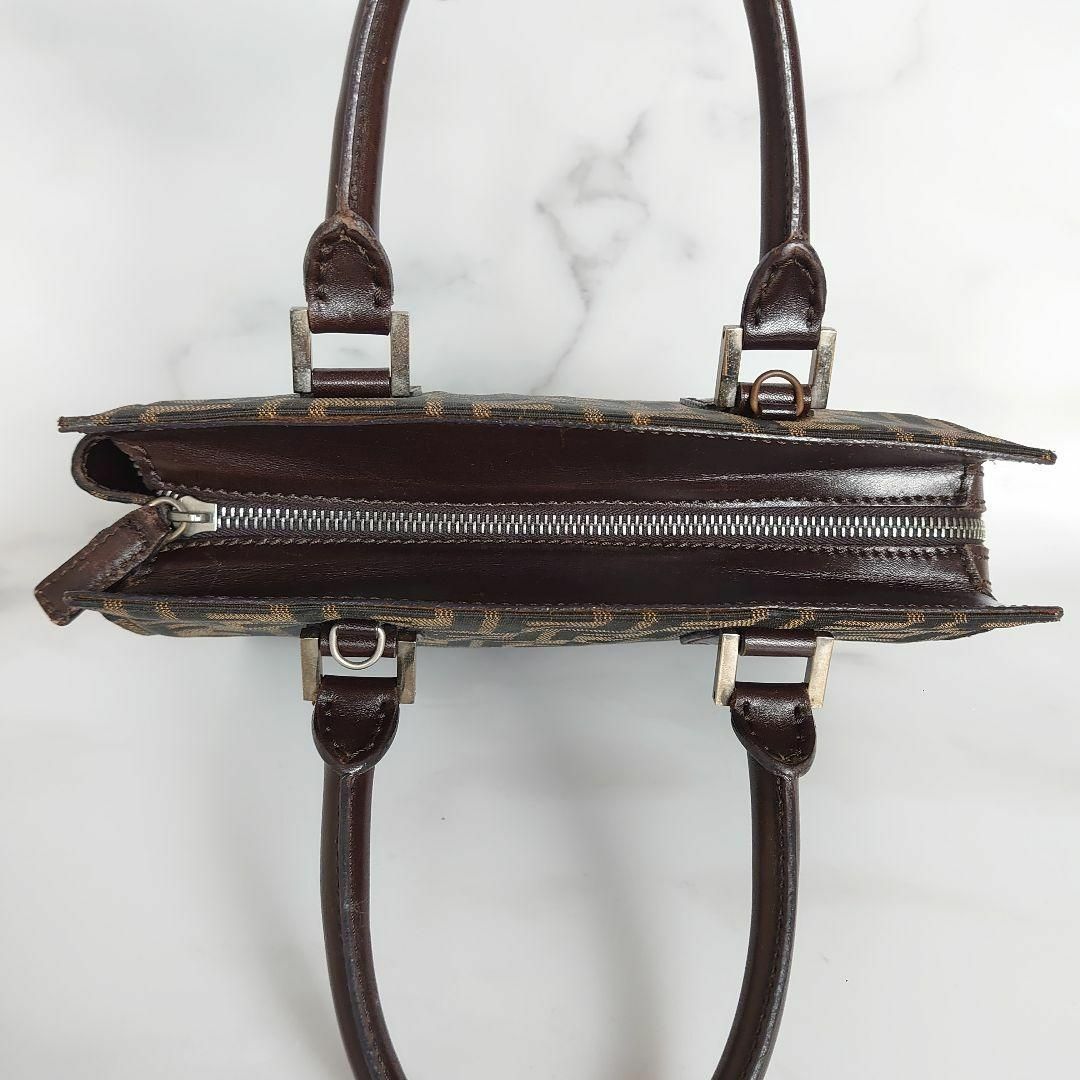 FENDI ズッカ柄 ハンドバッグ トートバッグ キャンバス レザー FENDI ズッカ柄 ハンドバッグ トートバッグ キャンバス レザー
