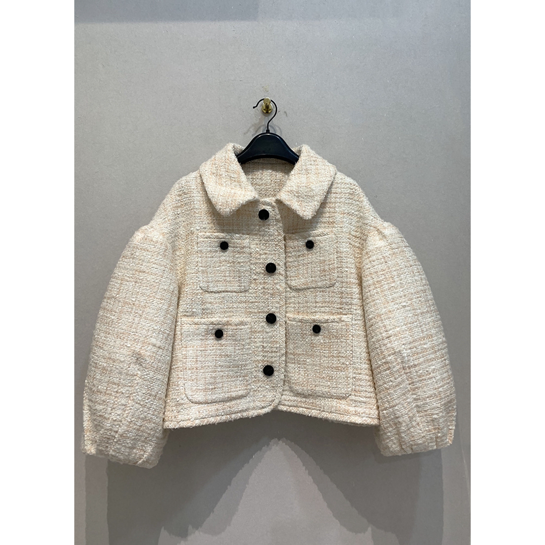 CLANE MIX TWEED PUFF SLEEVE JACKET CLANE MIX TWEED PUFF SLEEVE JACKET