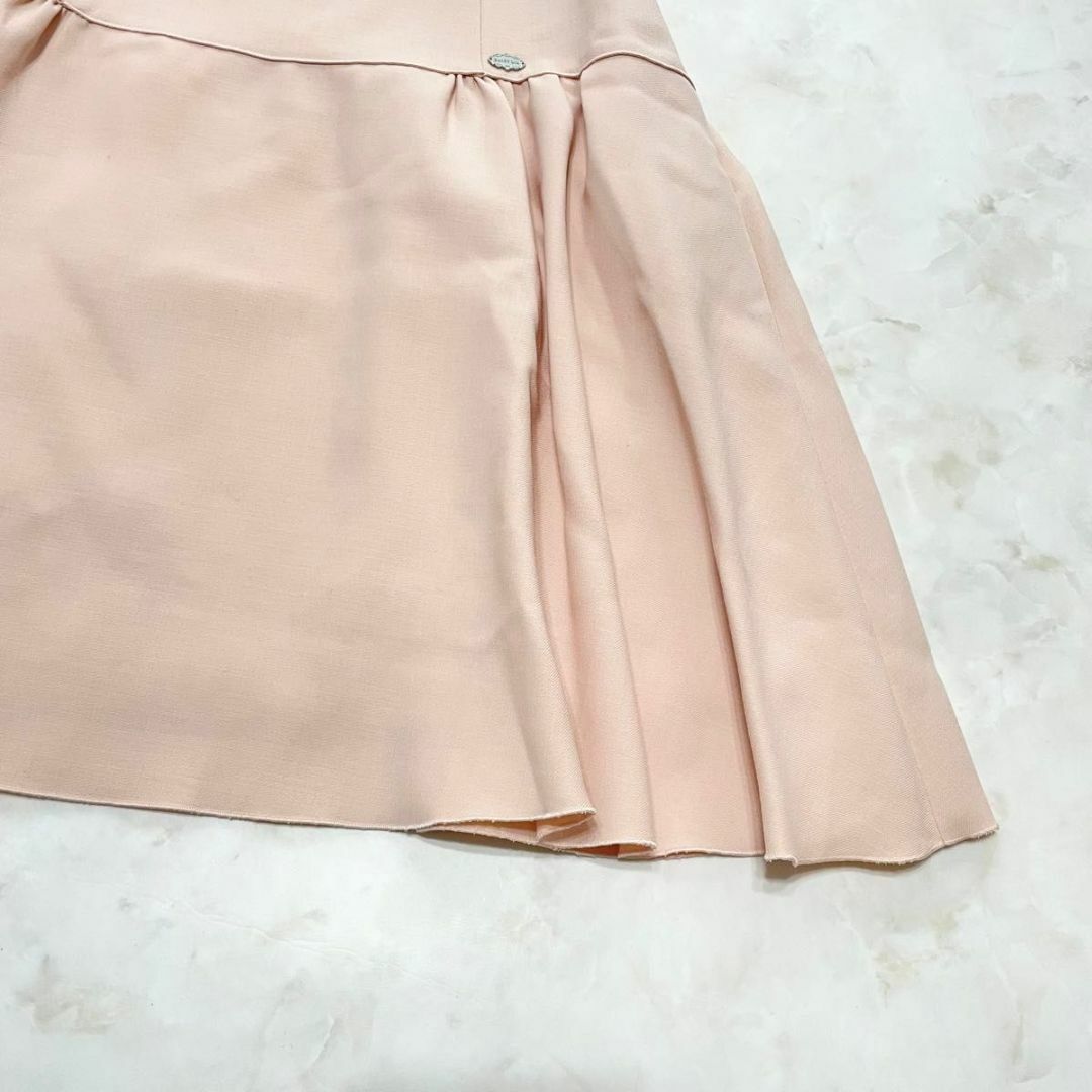 美品 FOXEY ノースリーブ レディスピーガ ワンピース ロゴプレート L 美品 FOXEY ノースリーブ レディスピーガ ワンピース ロゴプレート L