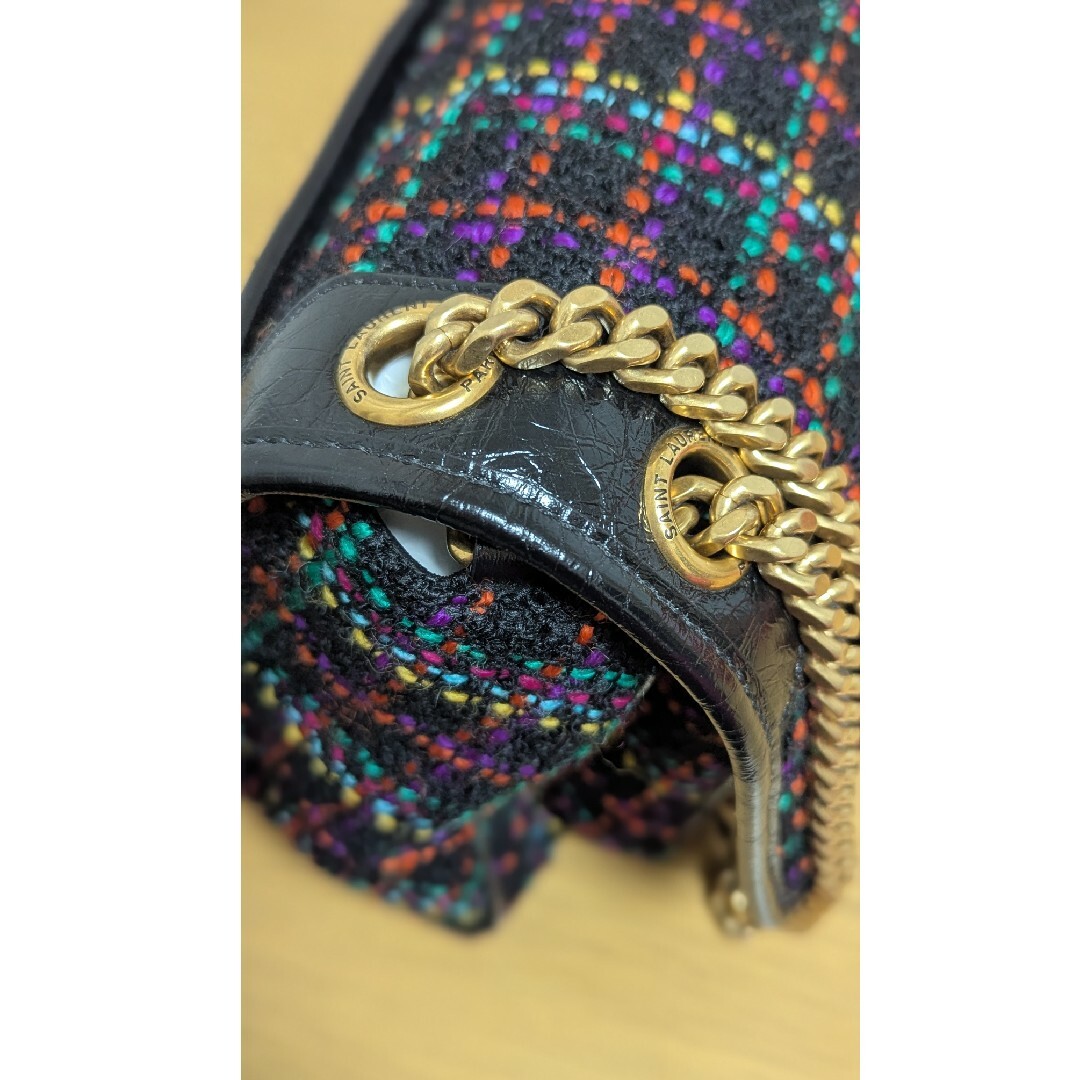 SAINT LAURENT - サンローランNIKIツイードチェーンショルダー SAINT LAURENT - サンローランNIKIツイードチェーンショルダー