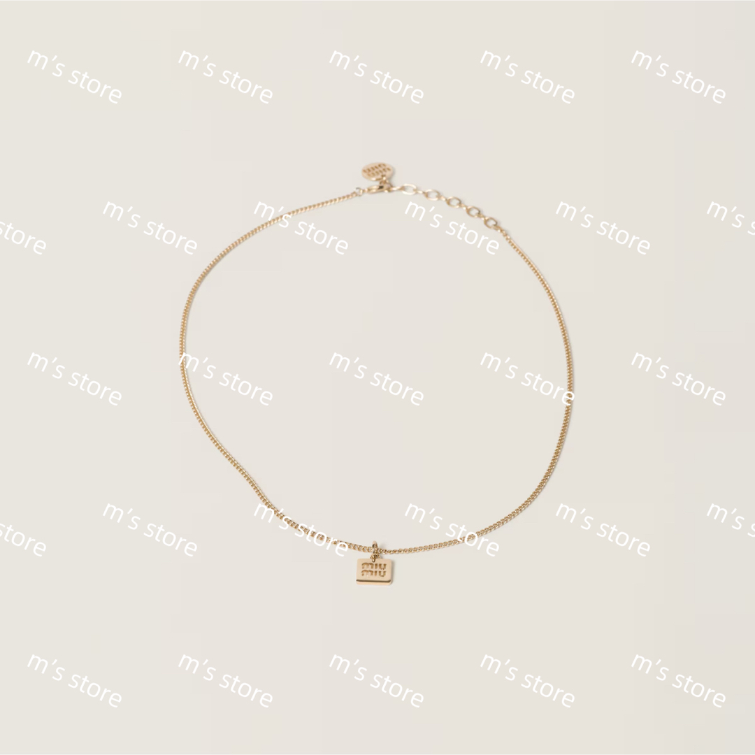 新品 定価以下 miumiu ミュウミュウ メタル ネックレス ゴールド 新品 定価以下 miumiu ミュウミュウ メタル ネックレス ゴールド