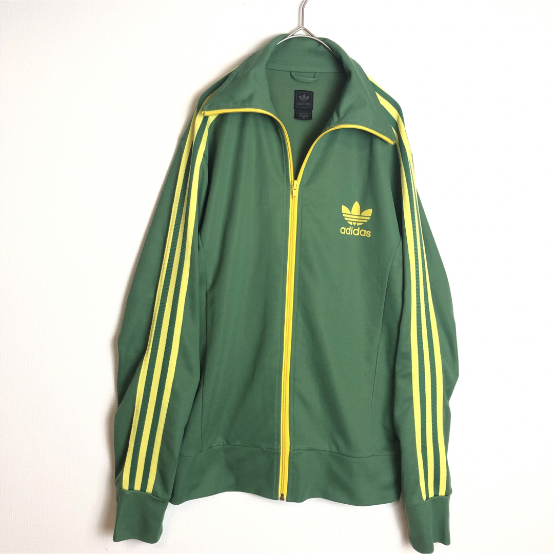 1145 トラックジャケット adidas アディダス 緑 黄 トレフォイル 1145 トラックジャケット adidas アディダス 緑 黄 トレフォイル