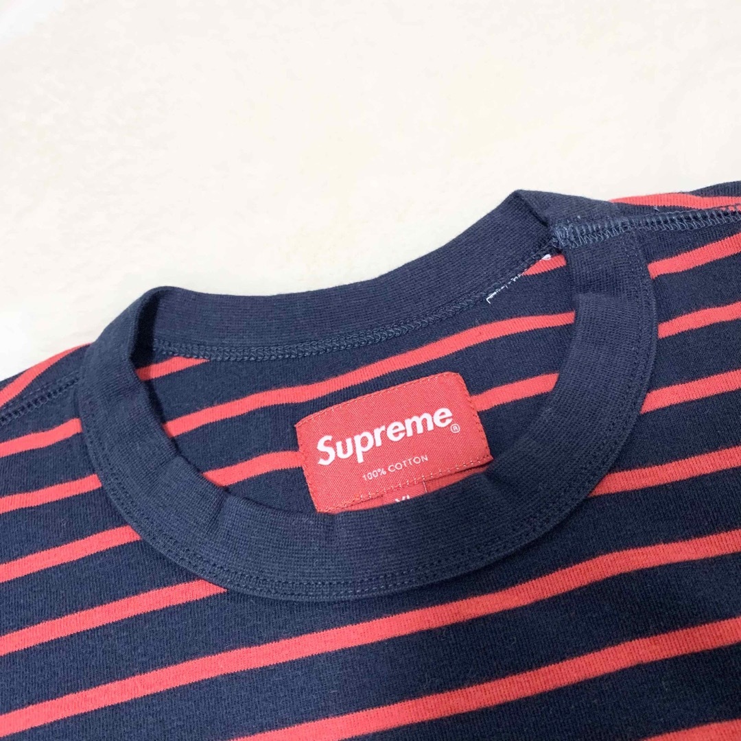 Supreme - 希少 Supreme ボーダー ロングスリーブ Tシャツ ロンT Supreme - 希少 Supreme ボーダー ロングスリーブ Tシャツ ロンT