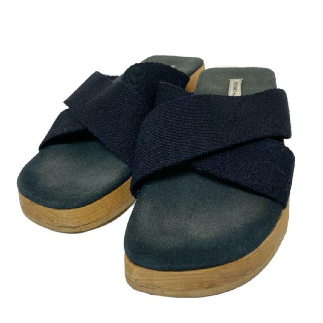 HERMES(エルメス) サンダル 36 レディース - 黒 HERMES(エルメス) サンダル 36 レディース - 黒