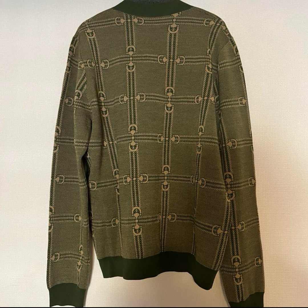 GUCCI - 【新品未使用】GUCCI ホースビット グリーン Vネック GUCCI - 【新品未使用】GUCCI ホースビット グリーン Vネック