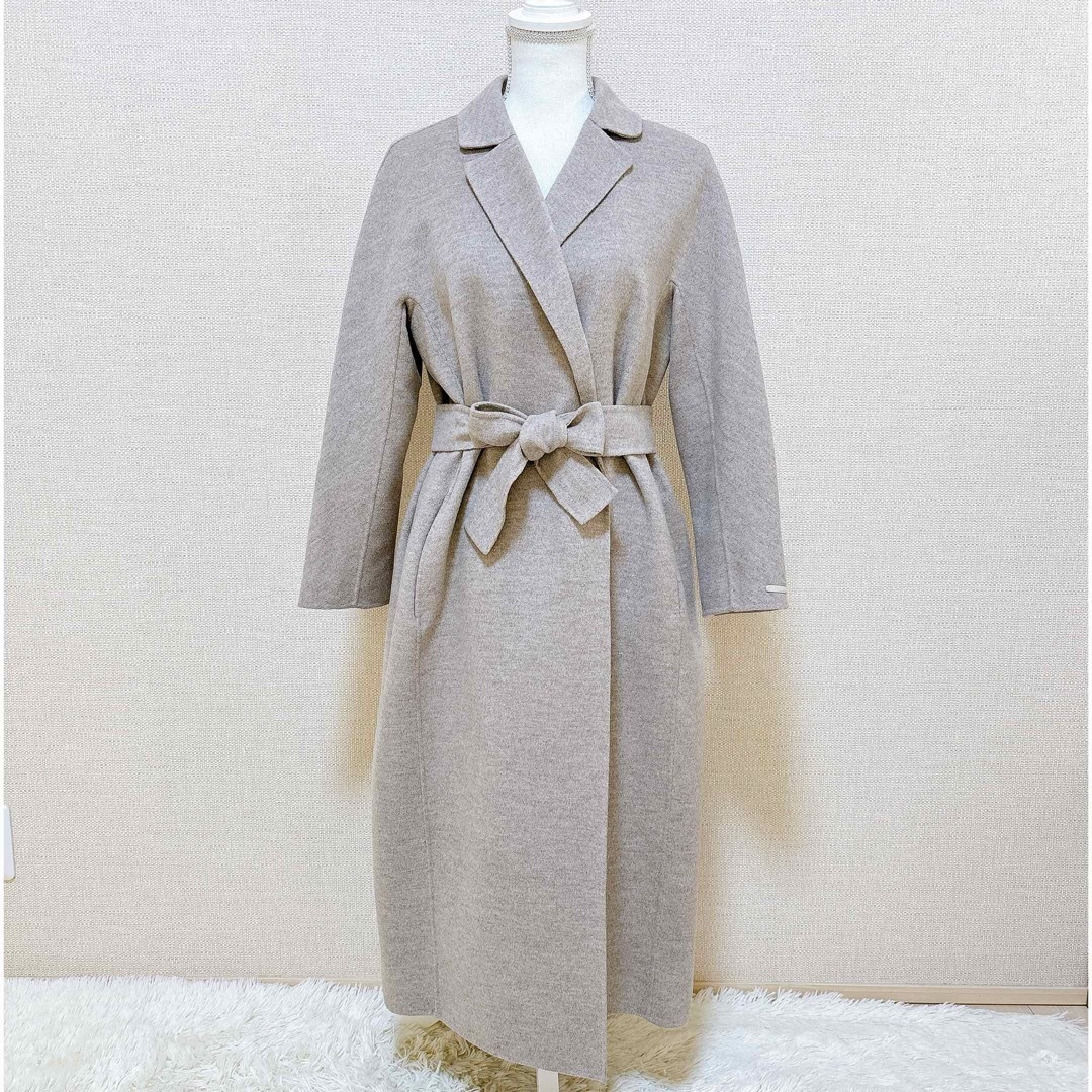 美品☆ ´s Max Mara CUCITO AMANOロングコート グレージュ 美品☆ ´s Max Mara CUCITO AMANOロングコート グレージュ