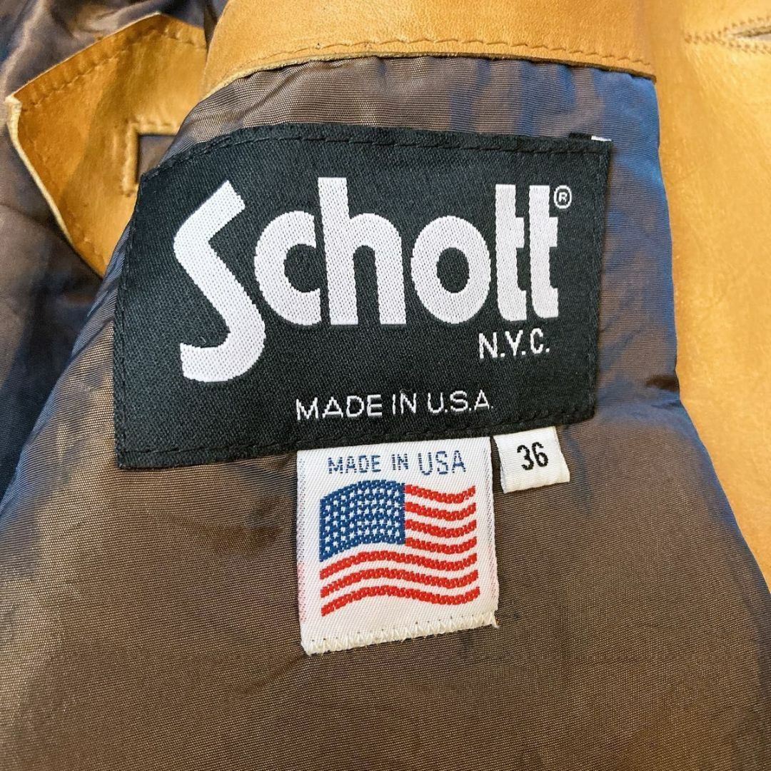 schott - Schott カーコート レザー テーラードジャケット 本革 schott - Schott カーコート レザー テーラードジャケット 本革