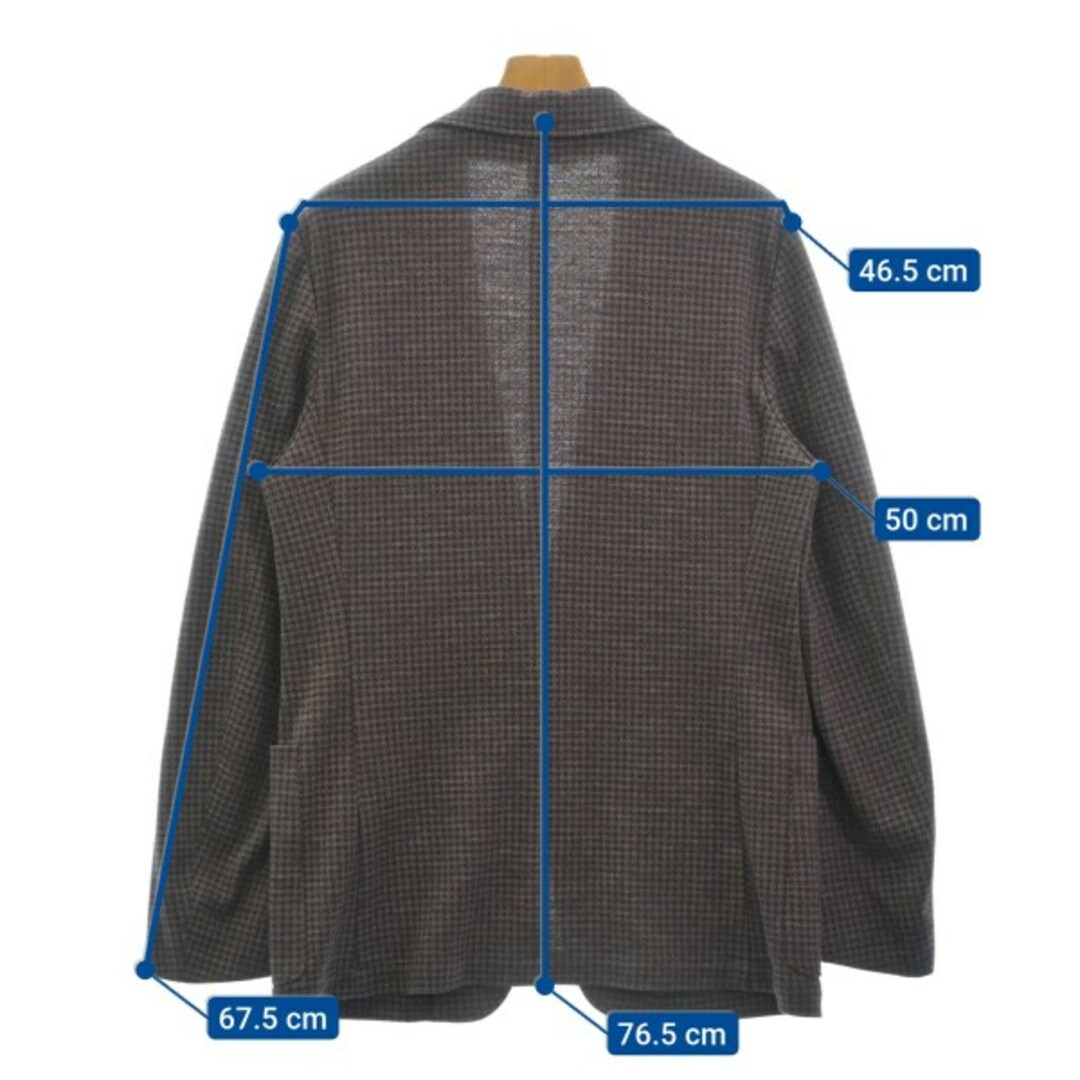 CANALI カジュアルジャケット 50(XL位) 赤xグレー(千鳥格子 CANALI カジュアルジャケット 50(XL位) 赤xグレー(千鳥格子