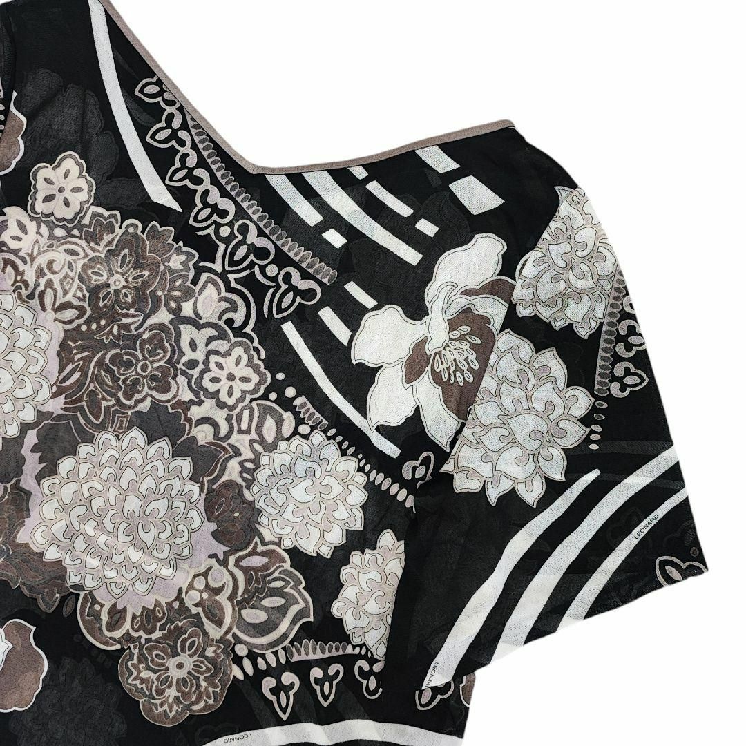 Leonard レオナール 花柄 チュニックブラウス カットソー 半袖 642 Leonard レオナール 花柄 チュニックブラウス カットソー 半袖 642