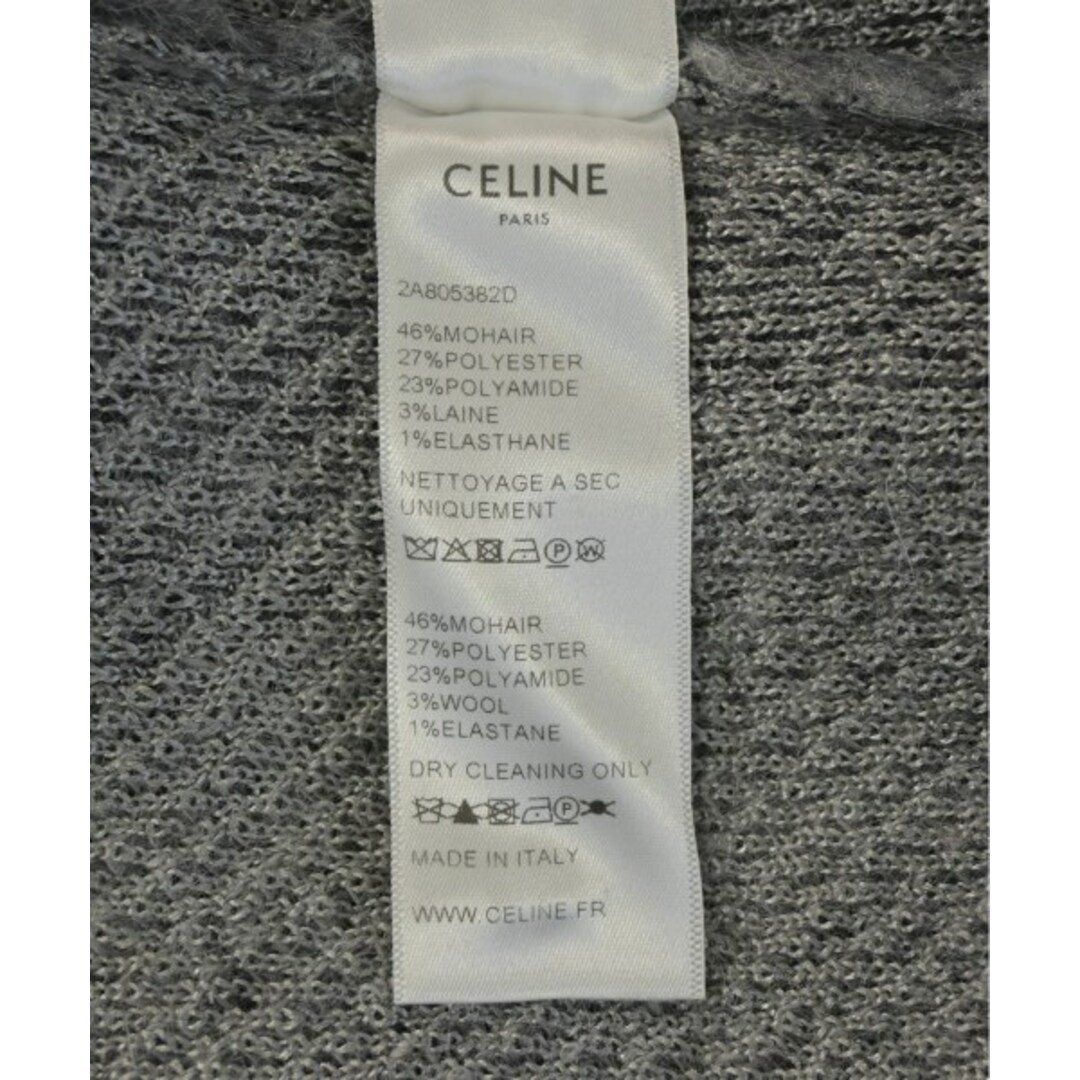CELINE - CELINE セリーヌ ニット・セーター M グレー(総柄 CELINE - CELINE セリーヌ ニット・セーター M グレー(総柄