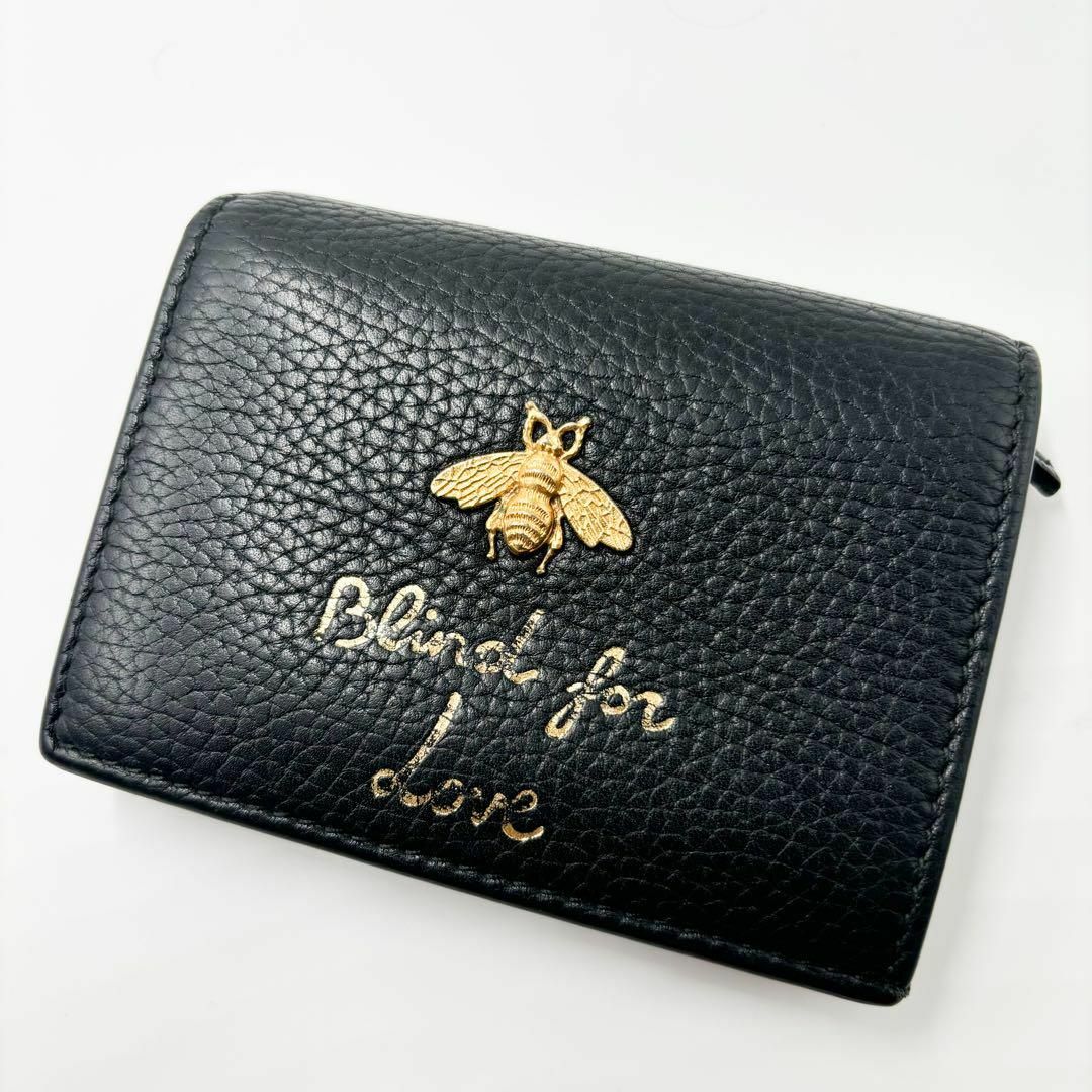 美品】GUCCI 折り財布 ビー(ハチ) 美品】GUCCI 折り財布 ビー(ハチ)