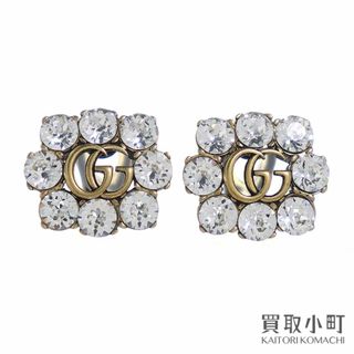 GUCCI - 【美品】グッチ【GUCCI】クリスタル ダブルG イヤリング GUCCI - 【美品】グッチ【GUCCI】クリスタル ダブルG イヤリング