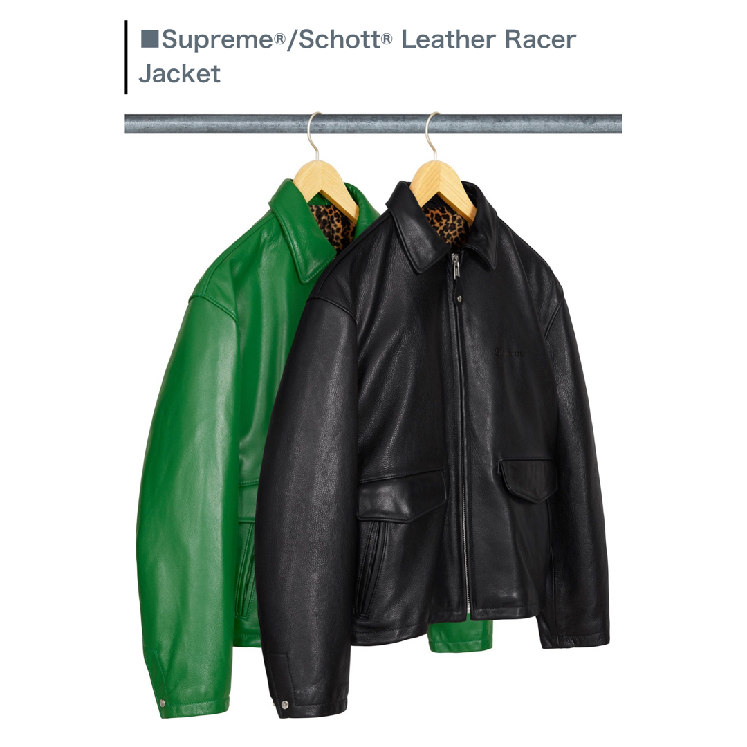 Supreme - Supreme x Schott Leather Racer Jacket Lの通販 by Supreme - Supreme x Schott Leather Racer Jacket Lの通販 by