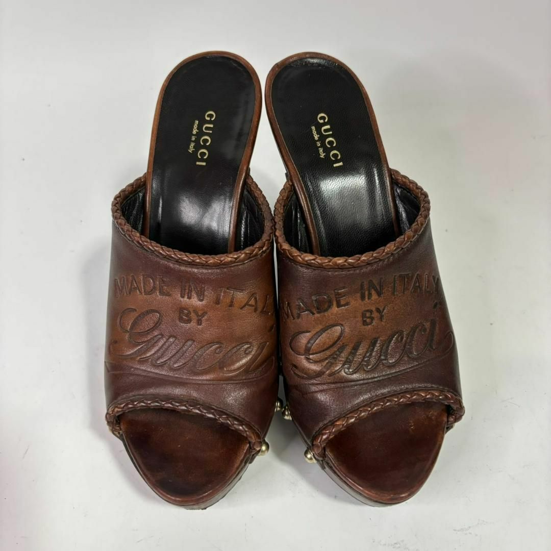 GUCCI - グッチ レザー サンダル サイズ36 23㎝の通販 by コレ's GUCCI - グッチ レザー サンダル サイズ36 23㎝の通販 by コレ's