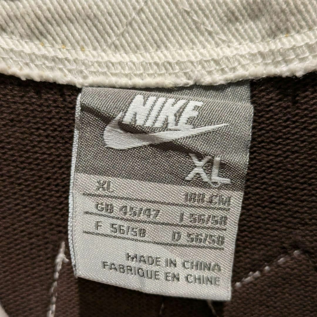 90s VINTAGE OLD NIKE ラガーシャツ 刺繍 ボーダー ブラウン 90s VINTAGE OLD NIKE ラガーシャツ 刺繍 ボーダー ブラウン
