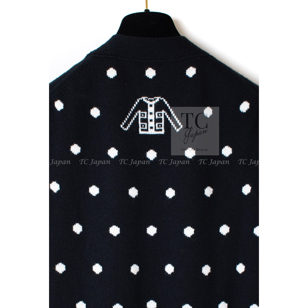 シャネル セーター CHANEL ブラック ドット ロゴ カシミヤ 100 シャネル セーター CHANEL ブラック ドット ロゴ カシミヤ 100