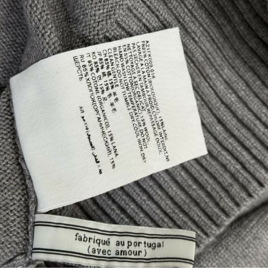 Ami paris アミパリス ニットカーディガン グレー M Ami paris アミパリス ニットカーディガン グレー M