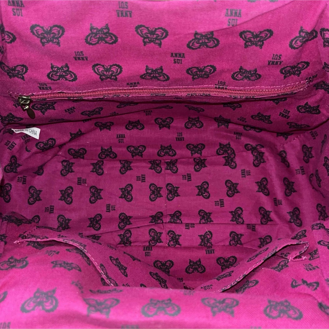 ANNA SUI - アナスイ ハンドバッグ がま口 ガーデンエンブロイ ANNA SUI - アナスイ ハンドバッグ がま口 ガーデンエンブロイ