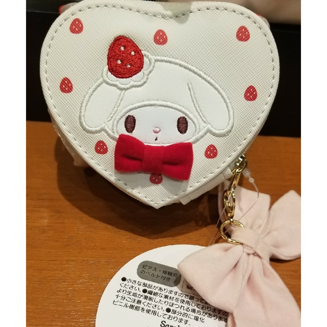 サンリオ - マイメロディポーチ ショートケーキデザイン 3点の サンリオ - マイメロディポーチ ショートケーキデザイン 3点の