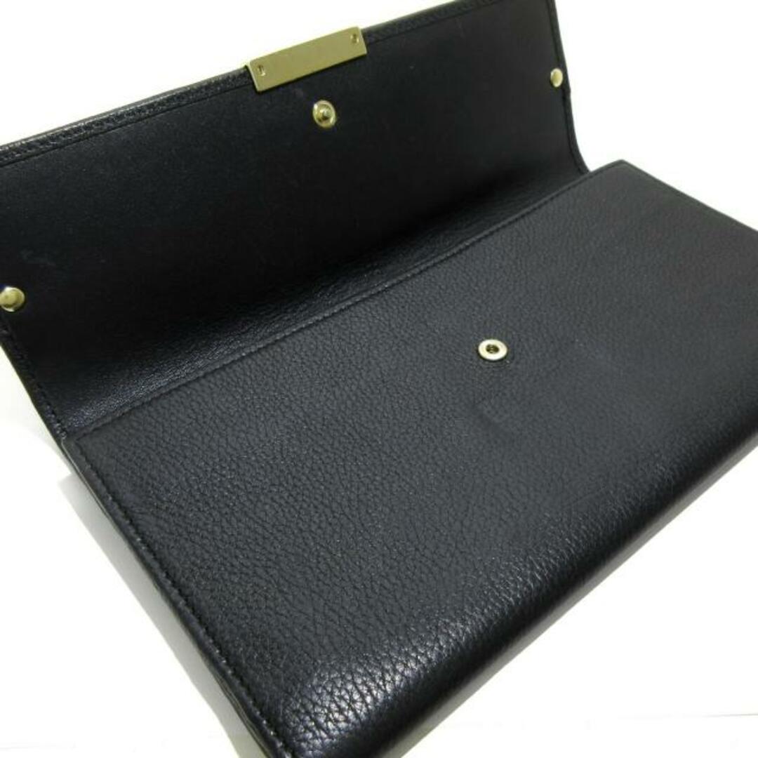 JIMMY CHOO(ジミーチュウ) 財布 - 黒 クラッチウォレット レザー JIMMY CHOO(ジミーチュウ) 財布 - 黒 クラッチウォレット レザー