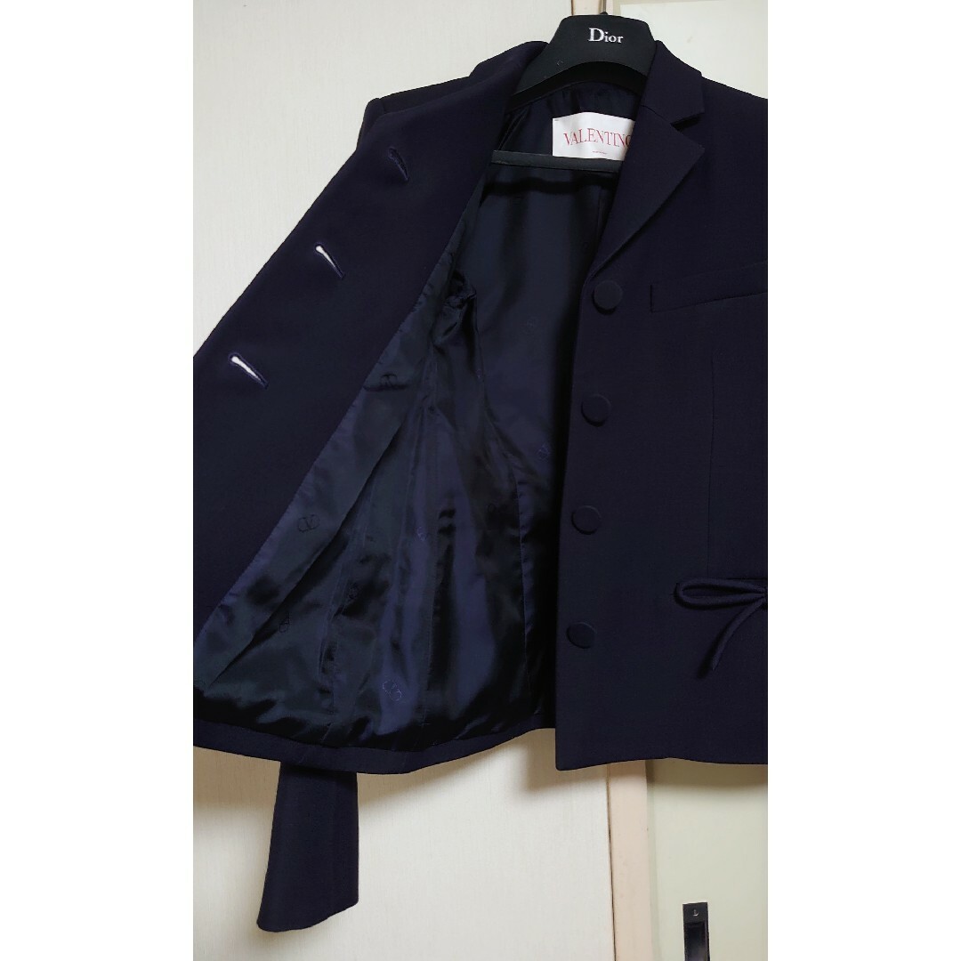 VALENTINO 2023 クレープクチュール リボンディテール ジャケット VALENTINO 2023 クレープクチュール リボンディテール ジャケット