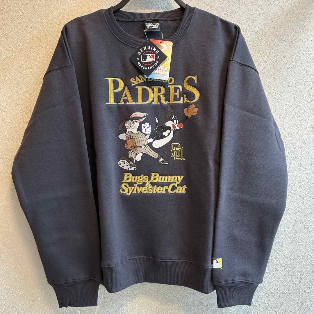 MLB - 希少【M】MLB パドレス×ルーニーテューンズ 刺繍 裏起毛 MLB - 希少【M】MLB パドレス×ルーニーテューンズ 刺繍 裏起毛
