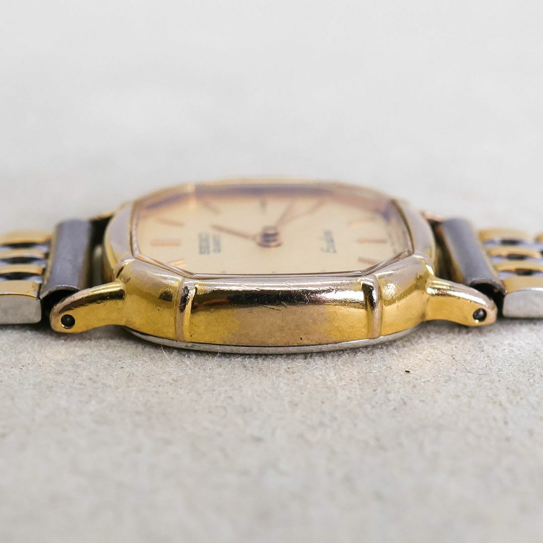 稼働 SEIKO EXCELINE 腕時計 10K金無垢/SSケース 347 稼働 SEIKO EXCELINE 腕時計 10K金無垢/SSケース 347